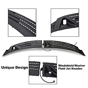 7BLACKSMITHS Windshield Wiper Cowl Cover Panel Compatible With 2004-2008 Ford F150 Outer Wiper Cowl Vent Grille Front Left & Right 2Pcs 4L3Z-15022A69-AA & 4L3Z-15022A68-BA