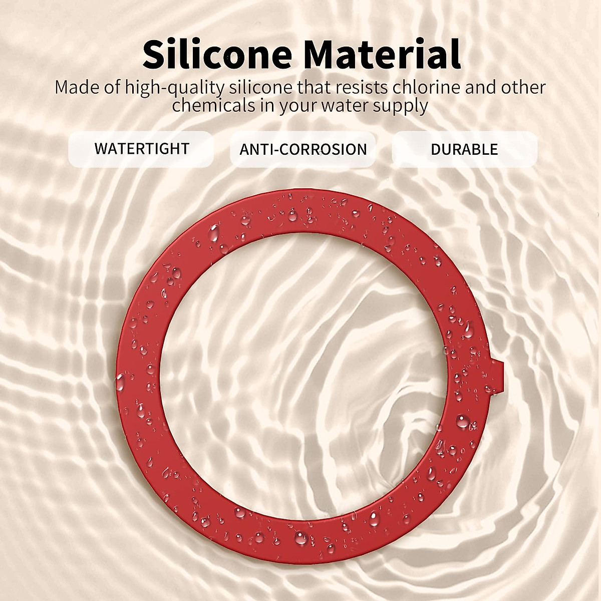 Flush Valve Seal for Kohler, Upgraded 3 Pack Silicone Material Canister Flush Valve Kit Toilet Tank Parts Gasket Replacement for K-GP1059291 for K-4436 Part