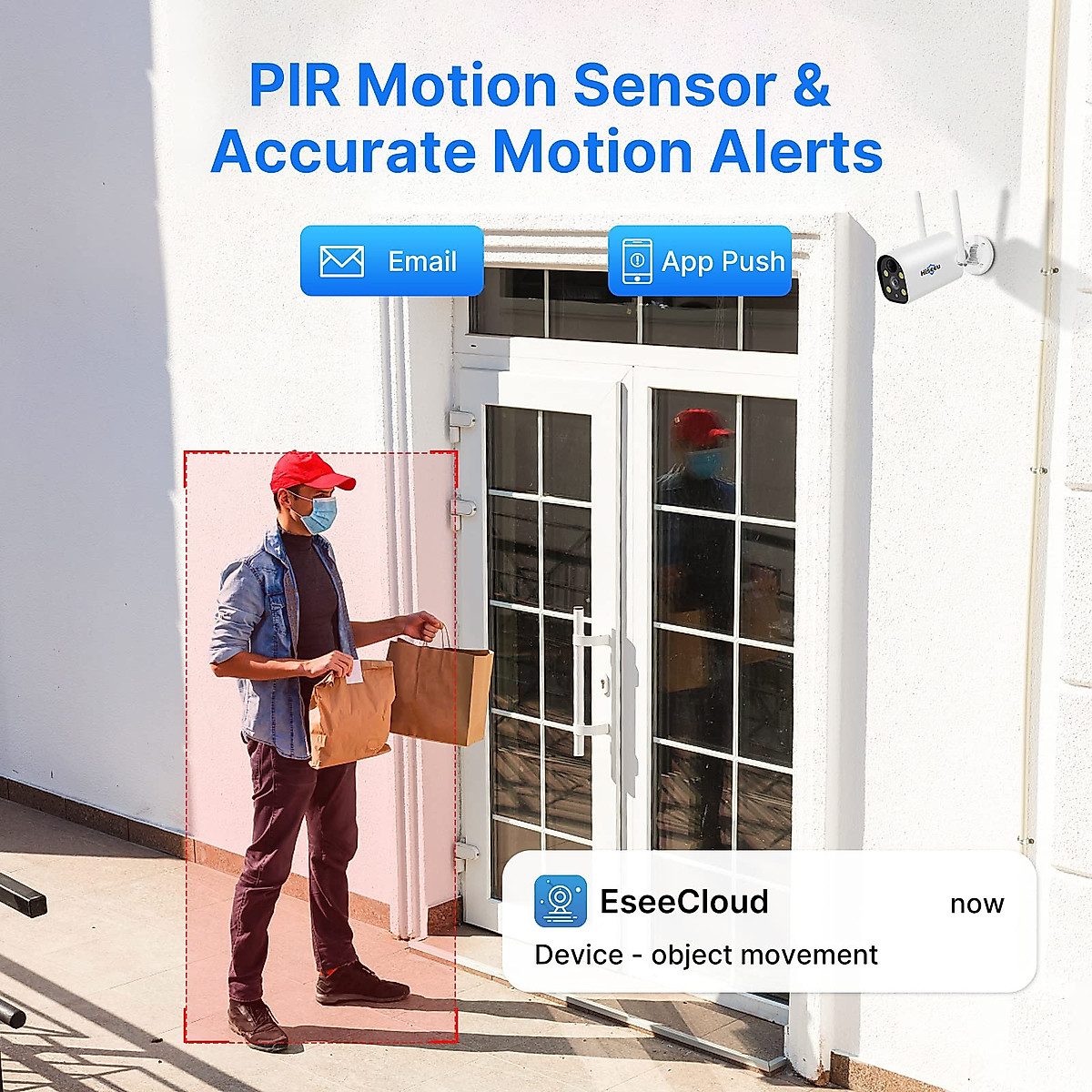 Hiseeu 10CH 4K NVR Wireless Security Camera System Outdoor Indoor, AI Human Detection, 2-Way Audio, 4MP Solar Powered Cameras with Color Night Vision, IP66 Waterproof, 1TB Hard Drive preinstalled