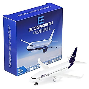 EcoGrowth Model Planes Lufthansa Airplane Model Airplane Toy Plane die-cast Planes for Collection & Gifts for Christmas, Birthday