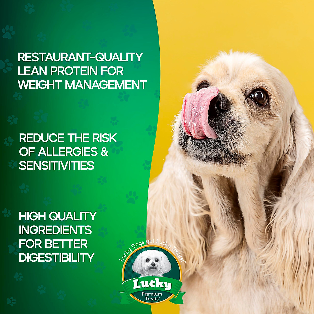 Lucky Premium Treats Chicken Wrapped Sweet Potato Dog Treats, Natural Sweet Potato and Chicken Wraps, Gluten-Free Dog Chews, Healthy Snacks for Dogs, 4.5", 23 Chews