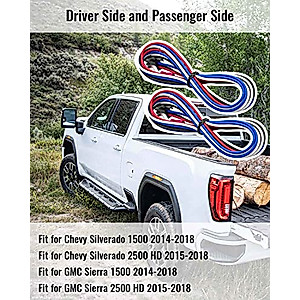 EMIHO Tow Mirrors Wiring Harness Fit for Chevy Silverado GMC Sierra 1500 2500HD 2014-2018 Cargo Running Turn Signals Light, 2 Pcs