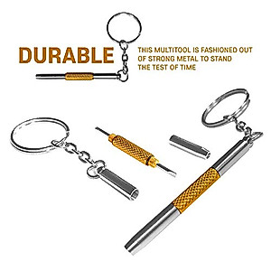 Eyeglass Repair Screwdriver Kit Keychain-2PCS 3 in 1 Colorful Mini Precision Screwdriver with Keychain-Eyeglass, Sunglass, Watch, Jewelry, Electronics, Toy Repair Kit (PURPLE)