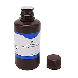 Kadimendium 3D Printer Resin LCD DLP Photopolymer Resin UV Curing High Hardness Toughness Low Shrinkage 500g for LCD 3D Printing(Transparent Blue)