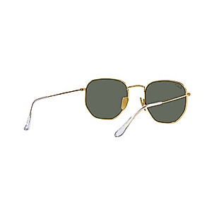 Ray-Ban RB8148 Hexagonal Titanium Sunglasses, Legend Gold/Polarized Green, 54 mm