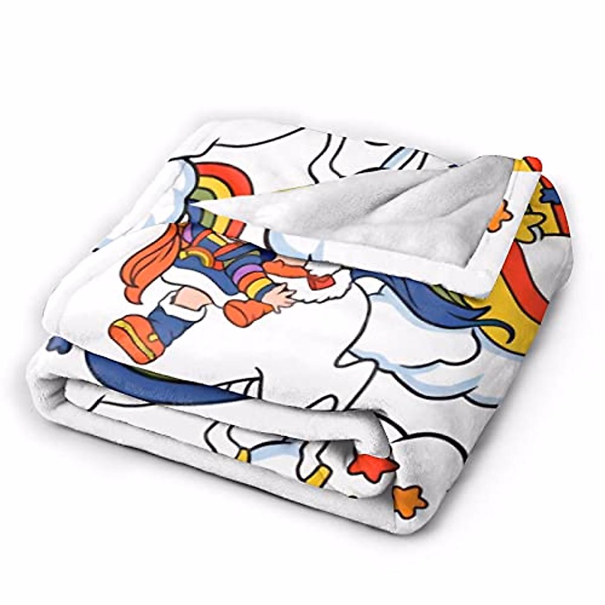 Qualet Rain-Bow Brite Ultra-Soft Micro Fleece Blanket Home Decor Throw Lightweight for Couch Bed Sofa 60"X50"