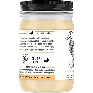 EPIC Rendered Duck Fat, Keto Friendly, Gluten Free, 11 oz Jar
