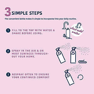 Allergy Asthma Clean Allergen Spray, Pets, Dust Allergies & More, Air & Surface Control, Just Add Water, Bottle, Over 33oz