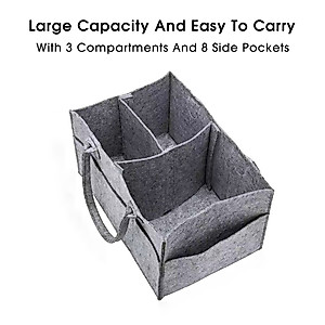 ELIMXIAOLN Baby Diaper Caddy for Boy or Girl Organizer Diaper and Baby Wipes Storage Bag Portable Tote Baby Shower Gifts Newborn Essentials for Car Storage and Outing