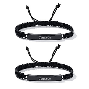 zeqingjw 2 Pack Cremation Memorial Urn Bracelet Adjustable Urn Bracelet for Ashes for Women Men Braided Bracelets Memorial Bracelets for Human Pet Ashes (Customize)