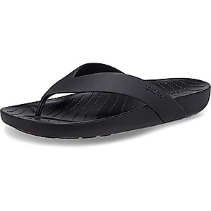 Crocs Women's Splash Flip Flops, Black, 7