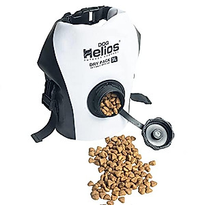Dog Helios 'Grazer' Waterproof Outdoor Travel Dry Food Dispenser Bag, 3L, White