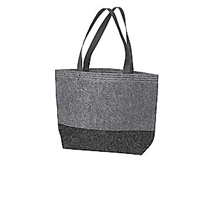 Port Authority Colorblock Medium Felt Tote Bag_Ft Gry/Ft Char_One Size