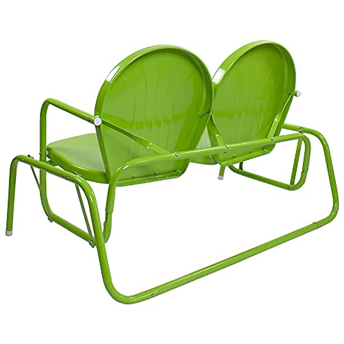 Northlight Outdoor Retro Metal Tulip Double Glider Patio Chair, 48.25", Lime Green