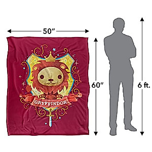 Harry Potter Watercolor Gryffindor Crest Officially Licensed Silky Touch Super Soft Throw Blanket 50" x 60"