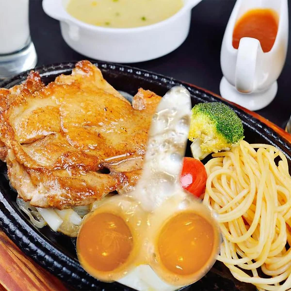 1Pc Black Funny Egg Fryer, Stainless Steel Egg Pancake Cooking Tool Non-Stick Kitchen DIY Egg Fried Mould with Handle for Muffins Patties, for Valentine's Day Egg Poachers, Specialty Cookware