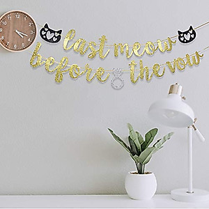 Last Meow Before the Vow Banner, Cat Lover Banner, Cat Themed Bachelorette Banner, Cat Hen Party Banner, Bridal Shower, Bachelorette,Engagement Party Decor