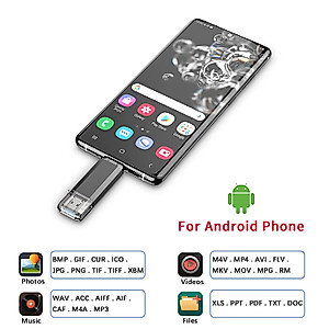 Vansuny 128GB Type C Flash Drive 2 in 1 OTG USB 3.0 + USB C Memory Stick with Keychain Dual Thumb Photo Stick Jump Drive for Android Smartphone, Computers, MacBook, Tablets, PC