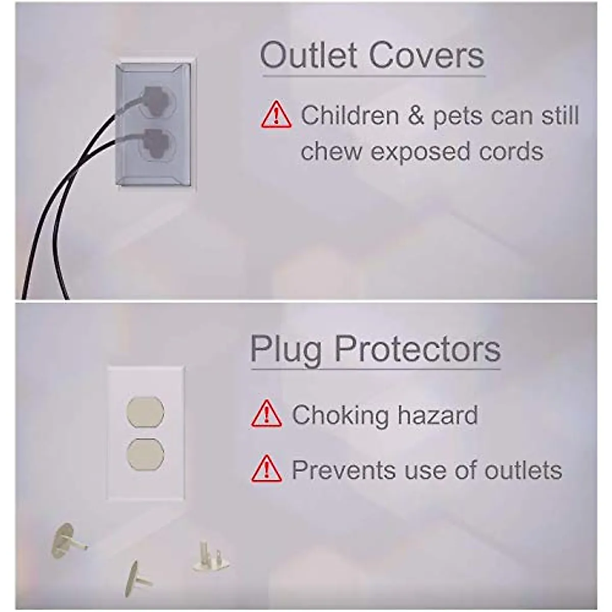 Sleek Socket No Shock Child Protector, Outlet & Plug Concealer with Protective Cord Clips, 8-Foot Flat Extension Cord with Multiple Outlets, Baby Proofing Outlet Cover, No Access To Dangerous Cords