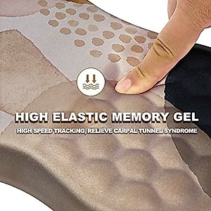 Ergonomic Mouse Pad with Wrist Rest Support, Massage Design Mouse pad Relief Carpal Tunnel Pain, Entire Memory Foam Non-Slip Mouse Pad, Computer Mouse Pads for Wireless Mouse Pad, Cool Boho Stone