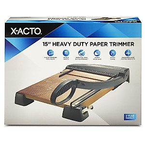 X-ACTO Heavy Duty Wood Guillotine Trimmer, 15 Inches