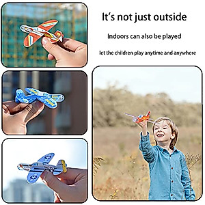Manmel 50 Pcs Foam Gliders Planes Toys for Kids, Paper Airplane Toys Set, Plane Party Favors Goodie Bag Stuffers, Outdoor Flying Toys, Bulk Toys for Classroom Prizes Boys and Girls