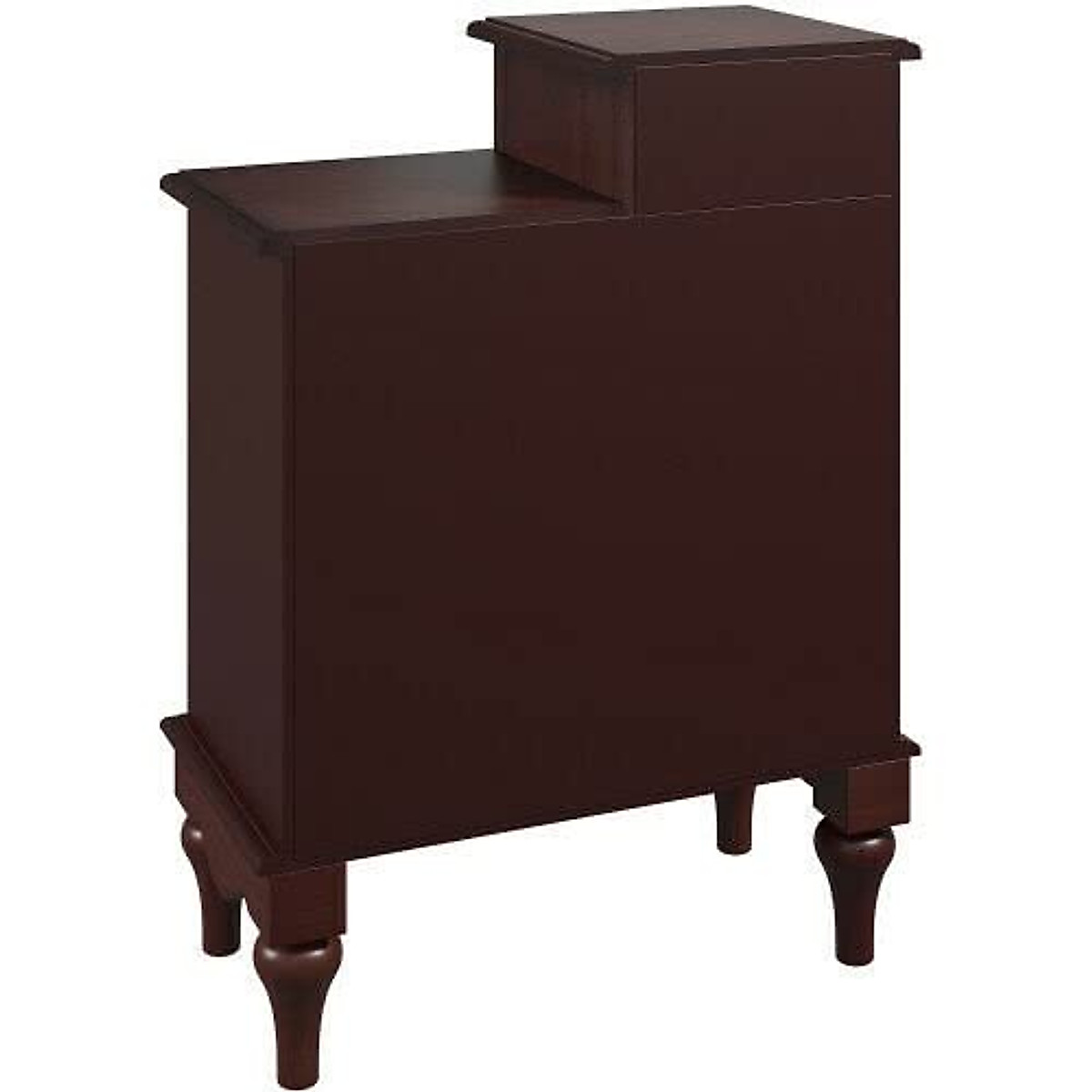 MAXCBD Nightstand Bedside Table Drawer Cabinet Bedroom Nightstand Vintage Cabinet with 5 Drawers & 1 Storage Cabinet Brown Vintage Style Storage Tower Dresser