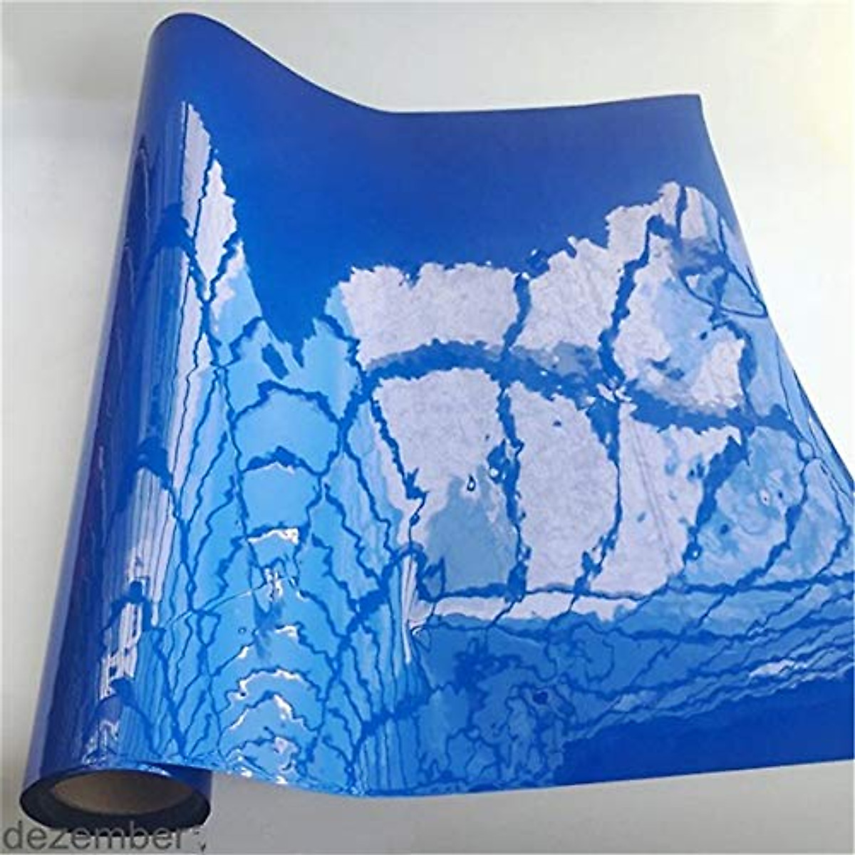 donau Blue/Black Aquarium Background Poster 2 Sides Glossy Fish Tank Decorative Backdrop Wall Paper Décor 12" 16" 20" 24" High (20" H x 48" L)