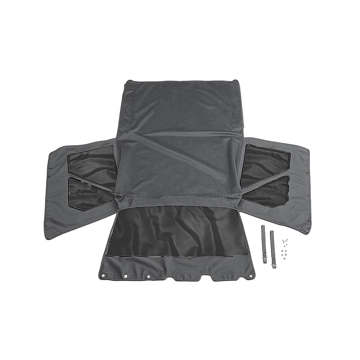 Rampage Factory Replacement Soft Top | Vinyl, Black Diamond Color with Tinted Windows | 98635 | Fits 1986 - 1994 Suzuki Samurai