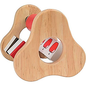 Constructive Playthings 5 1/2" H. x 6 1/2" W. x 5" D. Solid Rubber Wood Click Clack Busy Box Appropriate for All Ages