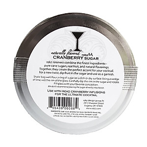 rozk Cranberry Cocktail Sugar Rimmerz, 4 ounce