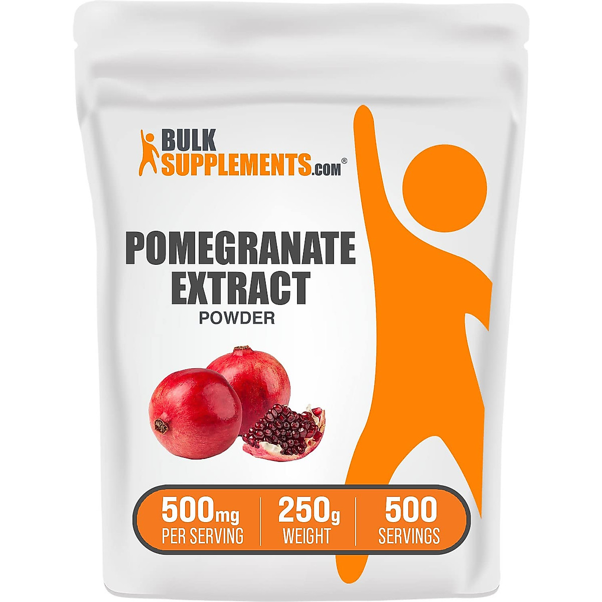 BulkSupplements.com Pomegranate Extract Powder - Pomegranate Supplement, Pomegranate Powder - Antioxidant Source, Gluten Free, 500mg per Serving, 250g (8.8 oz) (Pack of 1)
