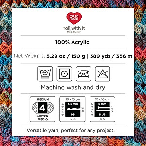 Red Heart Roll with it Melange Show Time