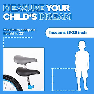 Bixe Balance Bike: for Big Kids Aged 4, 5, 6, 7, 8 and 9 Years Old - No Pedal Sport Training Bicycle | 16inch Wheel