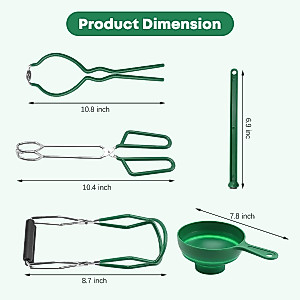 Fulgutonit Stainless Steel 21.5QT Water bath Canning Pot with Rack & Lid, Canning Supplies Starter Kit and 6 Pieces Canning Tools Set, Water bath Canner for Beginner