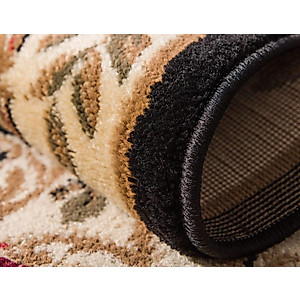 Unique Loom Versailles Collection Traditional Classic Medallion Motif Area Rug (9' 0 x 12' 0 Rectangular, Black/ Ivory)