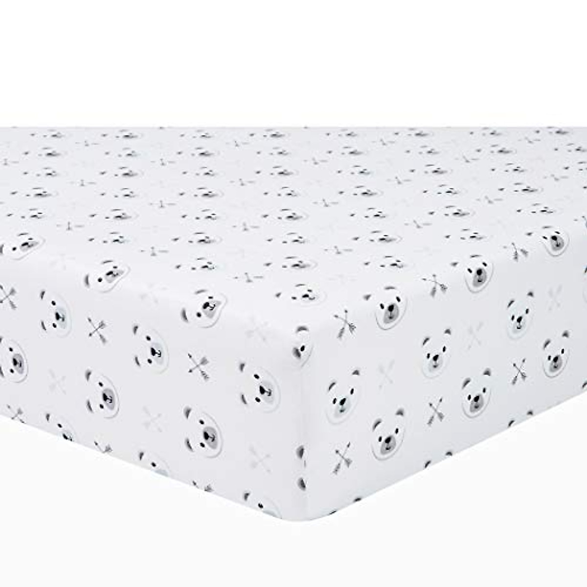 Sammy & Lou Up North 4-Piece Baby Crib Bedding Set, Includes Quilt, Fitted Crib Sheets Neutral, Crib Skirt, and Plush Toy