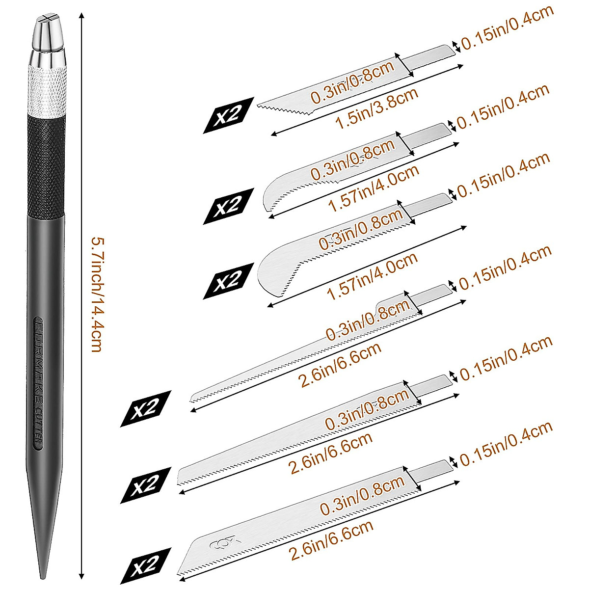 Mini Hand Saw Model Craft Blade Tools Razor Set 2 Handles with 12 Craft Blade Model Tool Hobby for Cutting Model Parts