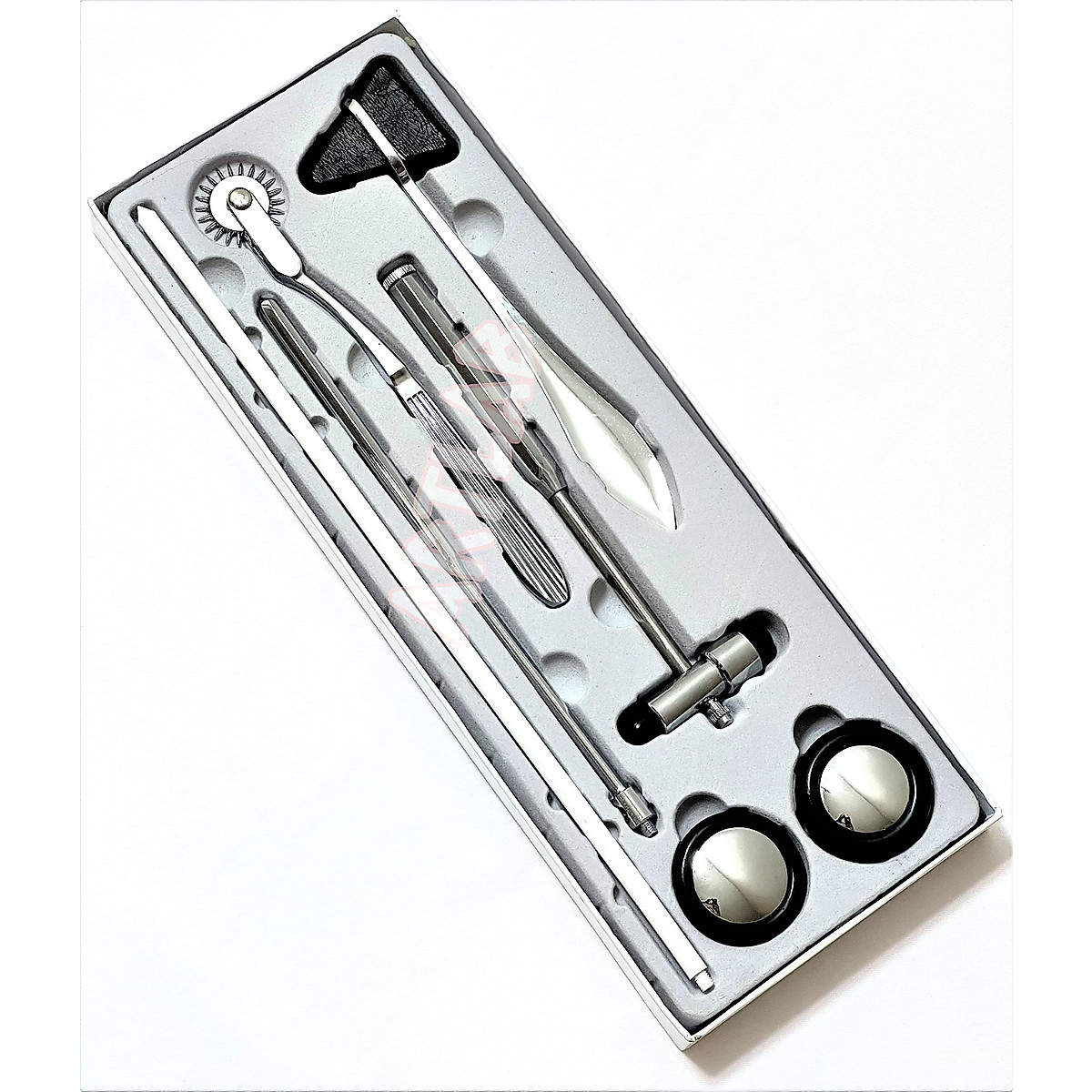 ArTLab-Neurological Percussion Set-Reflex Hammer Instrument Set, Includes Pinwheel, Babinski Hammer,Taylor Buck Hammer,Diagnostic Kit for Nurses,EMS,Students (Set of 7 Black)