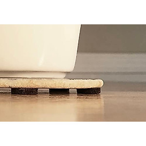 Shepherd Hardware 9958 1/2-Inch Self-Adhesive Felt Furniture Pads, 24-Pack, Brown