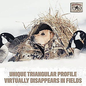 Rig'Em Right Waterfowl Field Bully Bird Hunting Dog Blind - Ultra Quick Setup with no Pins, Hinges or Poles (Gore Optifade Marsh Camo)