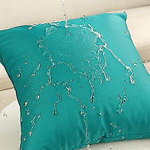 Coddsmz Pillow Covers Decorative Garden Cushion Cover DIY Throw Pillowcase for Patio Tent Balcony Couch Home Bed Sofa Halloween Christmas(Teal, 6Pack-18x18in/45x45cm)