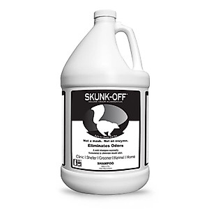 Skunk Off Pet Shampoo – Ready to use Skunk Odor Remover for Dogs, Cats, Carpet, Car, Clothes & More – Skunk Shampoo Non-Enzymatic Formula (1 Gallon)