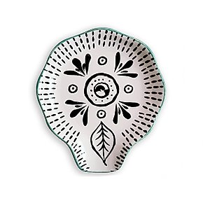heart & home Ceramic Spoon Rest For Kitchen, Hand Stamped Spoon Holder For Stove Top, Kitchen Utensil Spoon Rest, 5.5‘’L