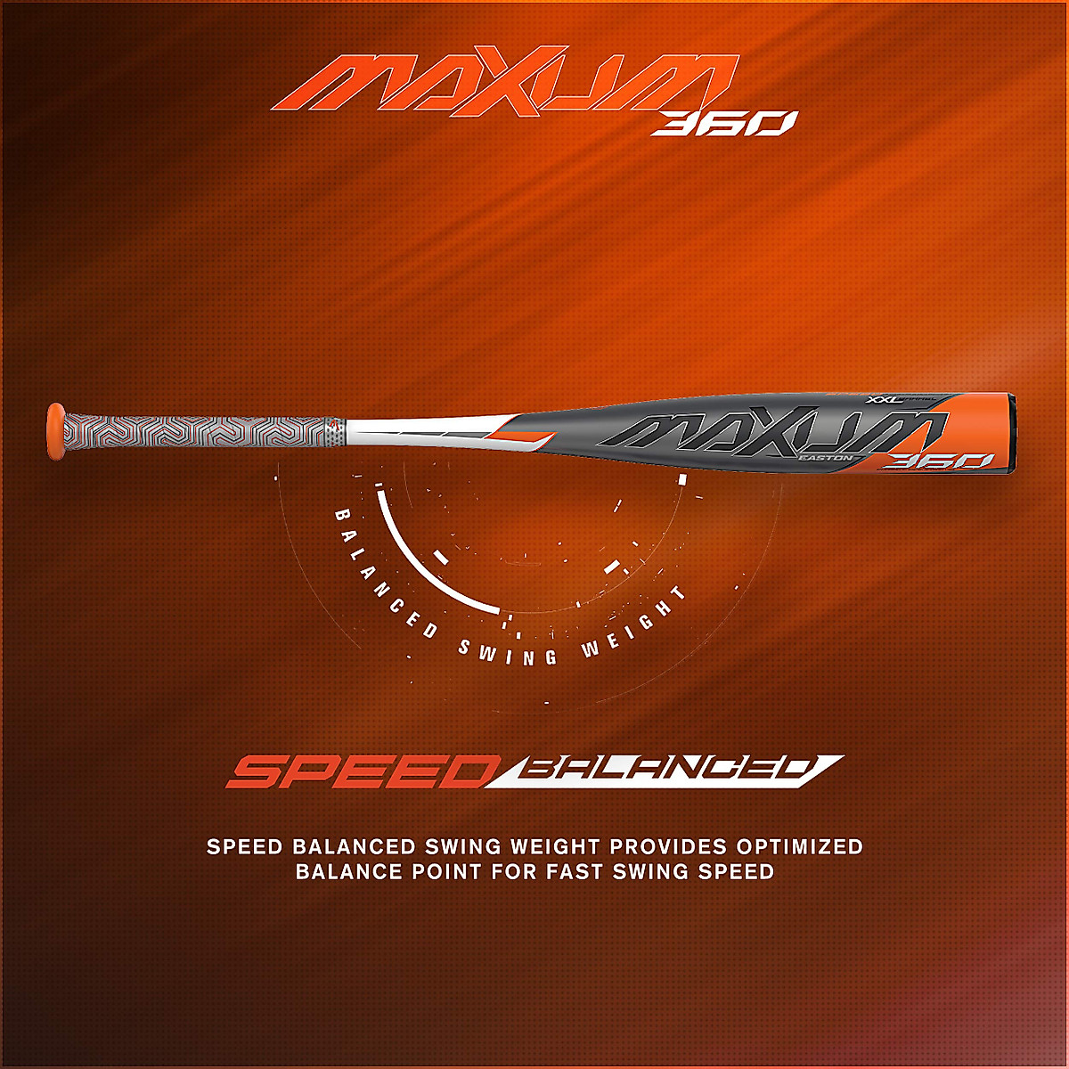 EASTON MAXUM 360 -3 BBCOR Baseball Bat, 2 5/8 Barrel, 32/29, BB20MX