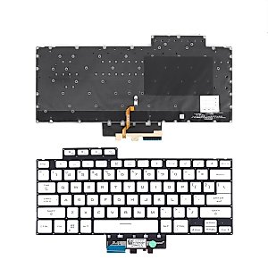 GZMWON Laptop Replacement US Keyboard Compatible with ASUS ROG Zephyrus G14 2022(GA402) GA402RJ GA402RK White(Backlit WIN8)