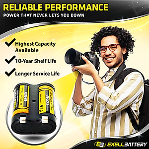 (5-Pack) 2CR5 6V 1700mAh (Highest Capacity on The Market) Photo Lithium Battery Replaces 2CR5, 2CR5M, 2CR5R, 5032GC, 5032LC, AFL-240R, DL245, DL2CR5, DL345, DL345A, EL2CR5, EL2CR5BP, EOS 1V, KL2CR5