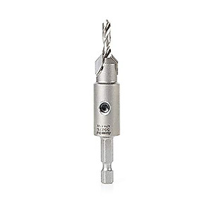 Amana Tool - 55276 Replacement Carbide Tipped Countersink with Slow Spiral HSS M2 Drill Fo