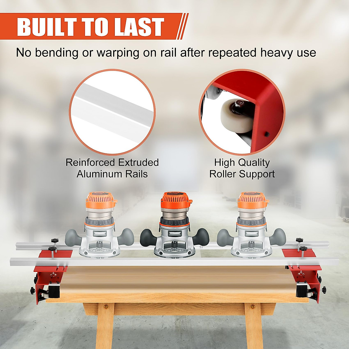 Howaoo Router Sled, Portable and Easy to Adjust Slab Flattening Jig, 60 inches Router Sled for Flattening Slabs, Trimming Planing Machine for Wood Flattening, Home DIY