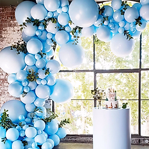 PartyWoo Light Blue Balloons, 50 pcs 5 Inch Matte Blue Balloons, Blue Balloons for Balloon Garland or Balloon Arch as Party Decorations, Birthday Decorations, Baby Shower Decorations, Blue-Y4